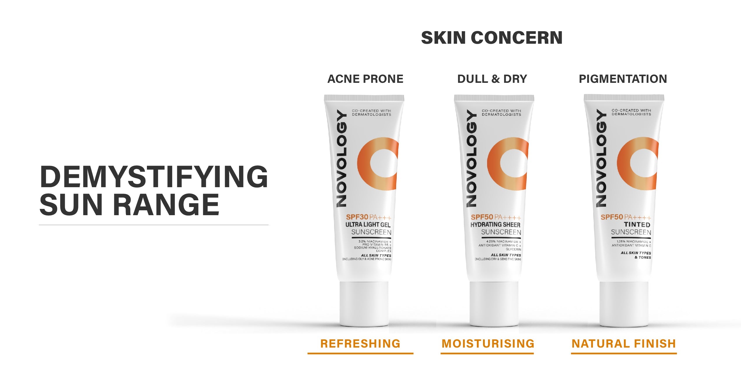 SPF 50 PA++++ Tinted Photostable Sunscreen | Novology